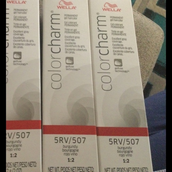 Wella | Hair | Wella 3 Color Charm Boxes Burgundy Permanent Gel Haircolor | Poshmark